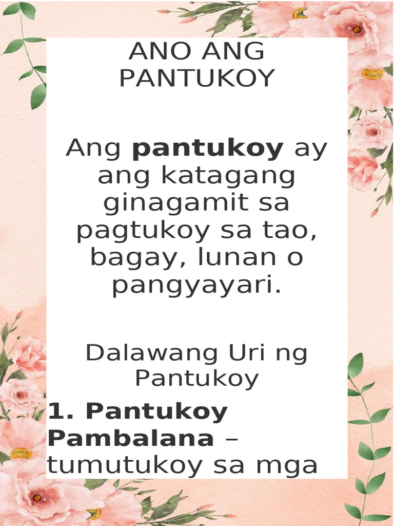 Pantukoy | PDF
