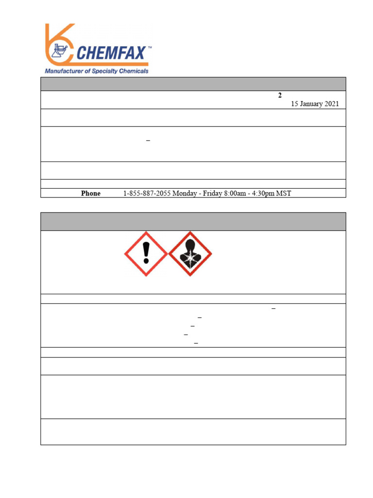 H2S Scavenger SDS Version 2 2021 | PDF
