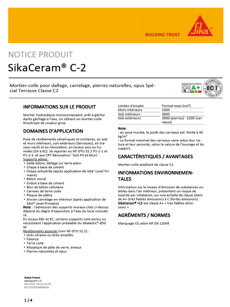 Sikaceram C 2 | PDF