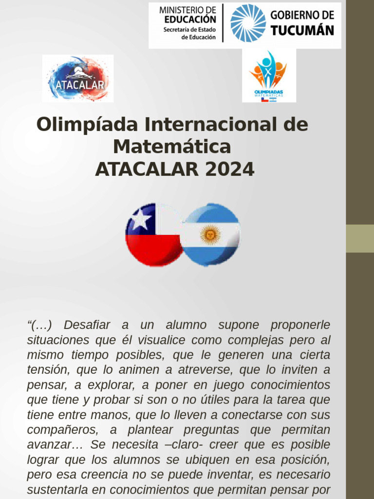 Olimpíada Internacional de Matemática 2024 Encuentro SECUNDARIA | PDF