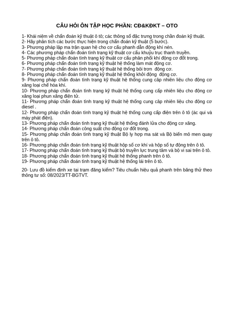 CÂU HỎI - OTHP - CĐ - KĐKT - 2024 - K12 | PDF