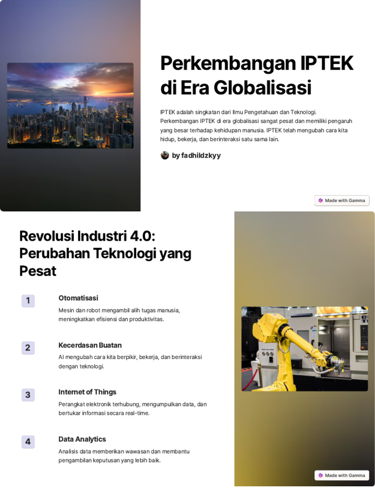 Perkembangan IPTEK Di Era Globalisasi | PDF
