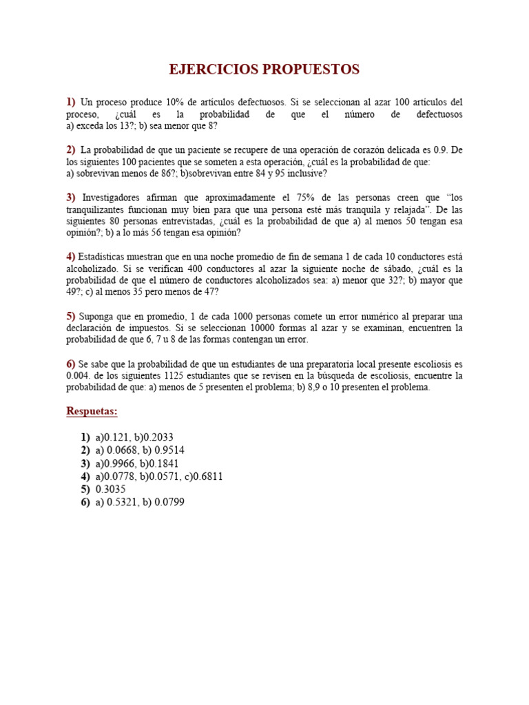 Ejercicios Propuestos U6 - B | PDF