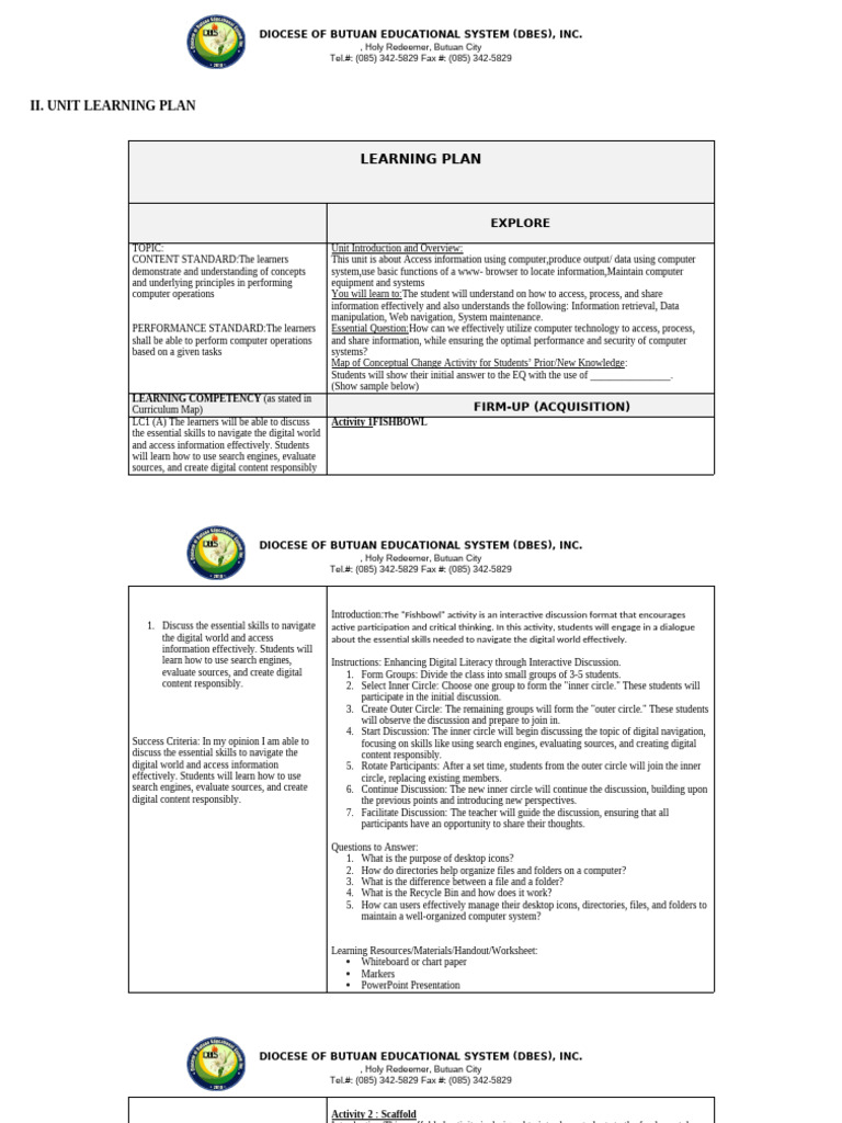 Learning Plan CSS 9 QUARTE 2 | PDF