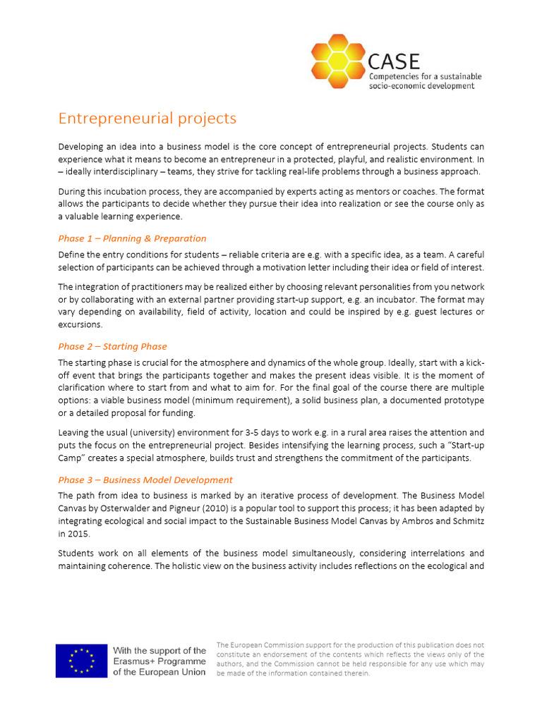 Entrepreneurial-Projects_EN | PDF