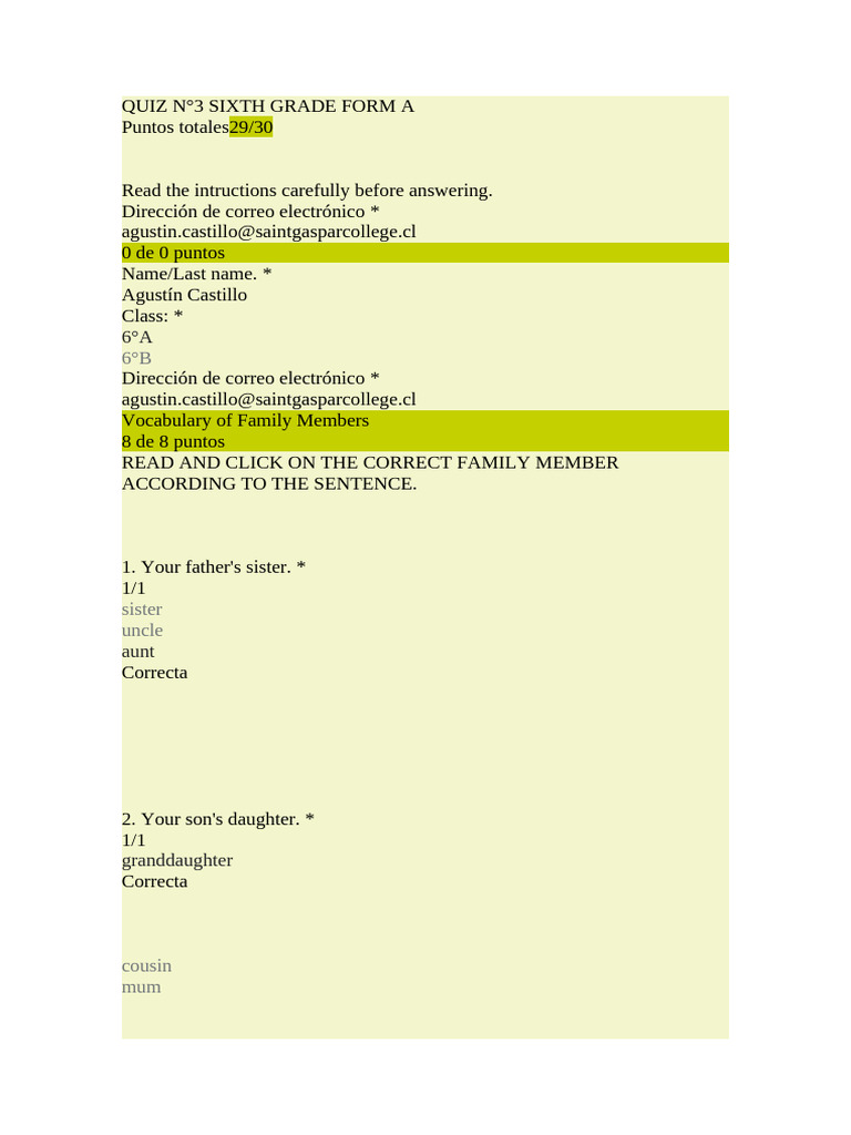 quiz final ingles | PDF