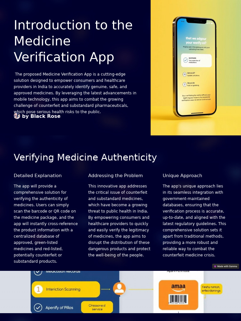 Introduction To The Medicine Verification App | PDF