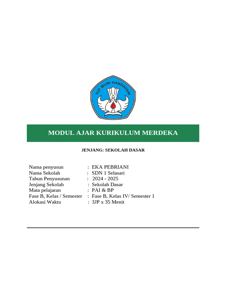 Modul Ajar P5-K1 - EKA | PDF