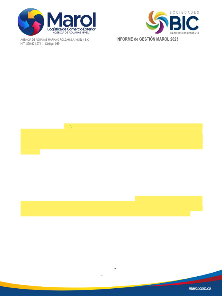 Informe de Gestion MAROL 2023 | PDF