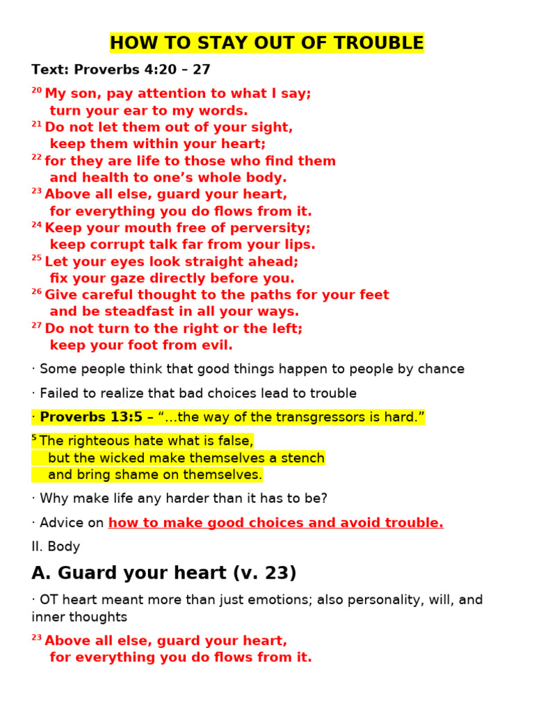 How To Stay Out of Trouble | PDF