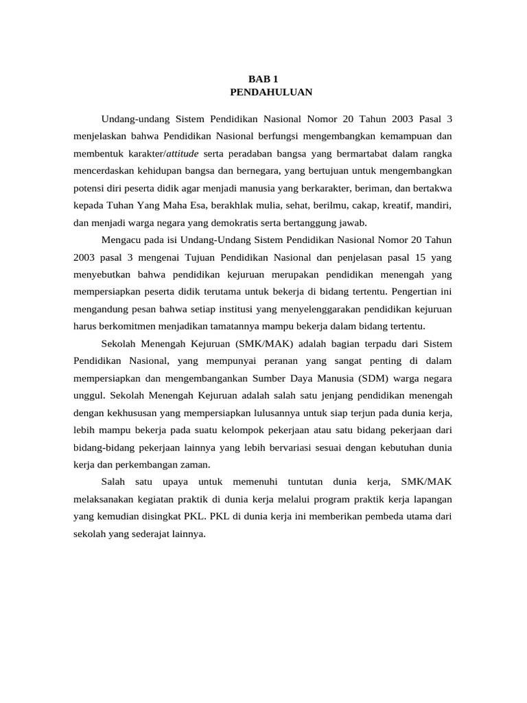 Format Laporan PKL 24-25 Ofice 2007 | PDF