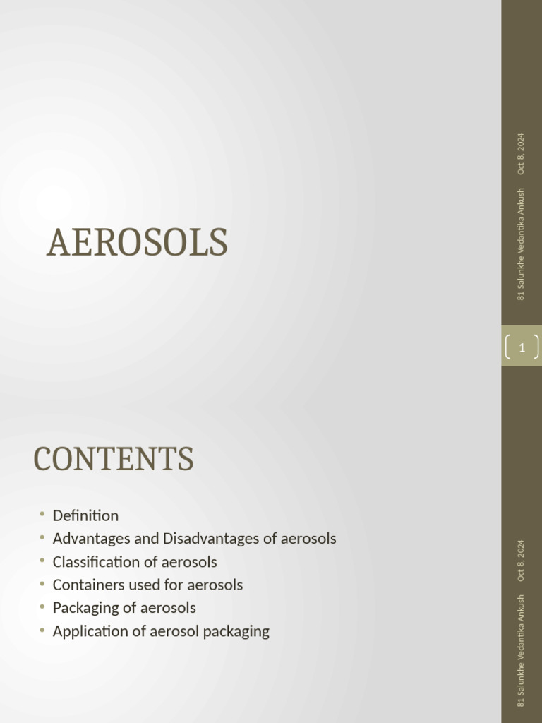 Aerosols | PDF