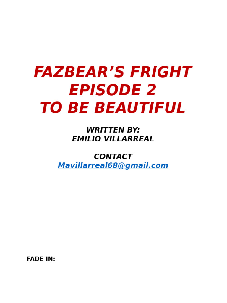 Fazbear Frights To Be Beautiful | PDF