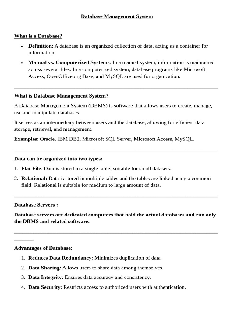 Database Management System | PDF
