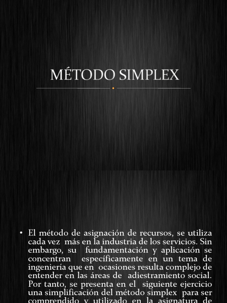 Método Simplex | PDF | Álgebra | Matemáticas
