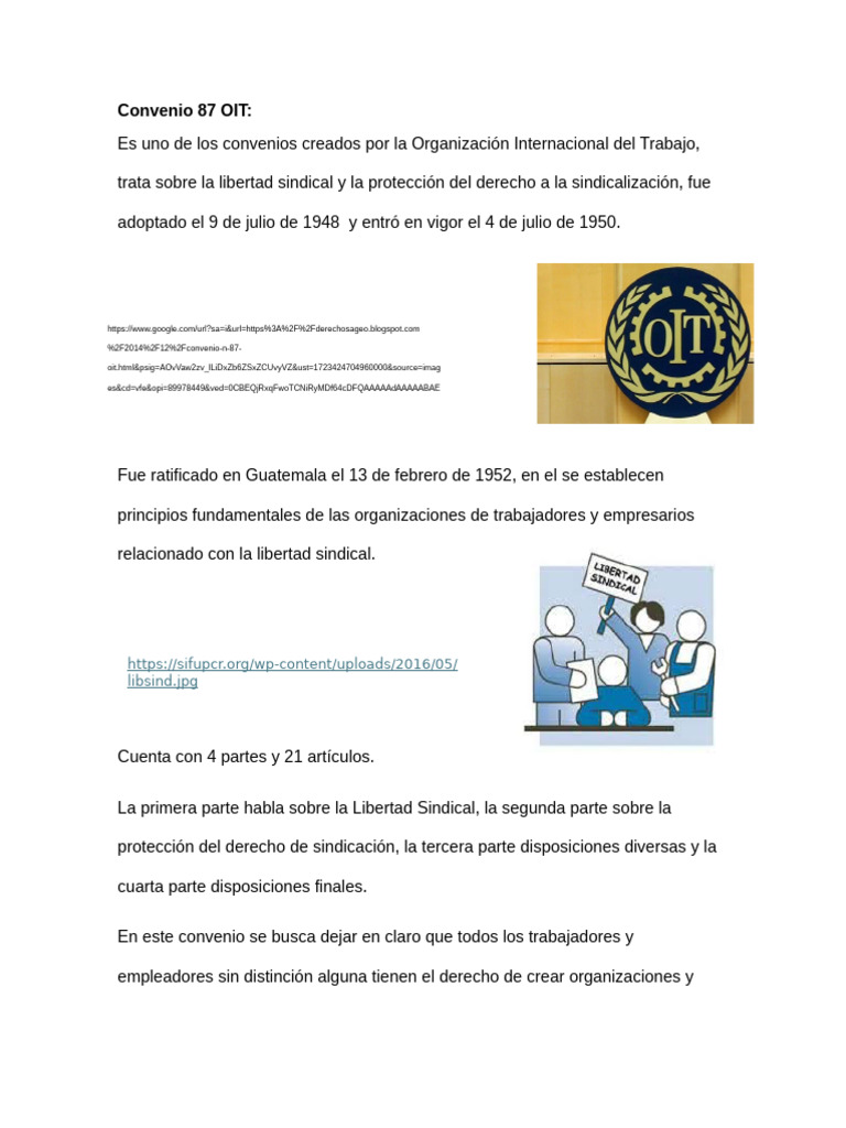 Convenio 87 OIT | PDF