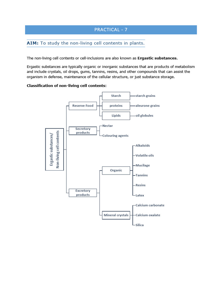Pharmacognosy 1 Practical 7 | PDF