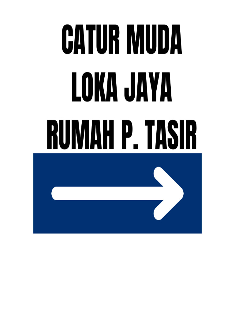 Merah Putih Biru Sederhana Tanda Satu Arah Floor Decal | PDF