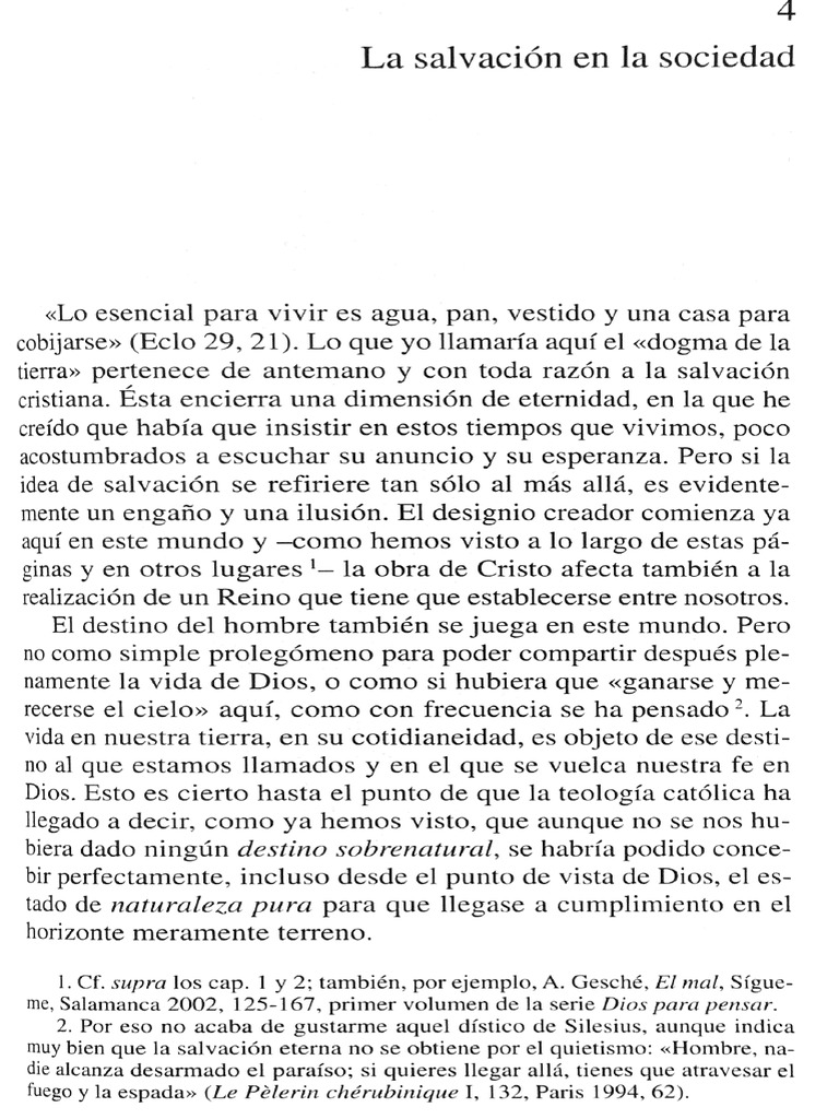 Gesché-La Salvación en La Sociedad El Destino Adolphe Gesché | PDF