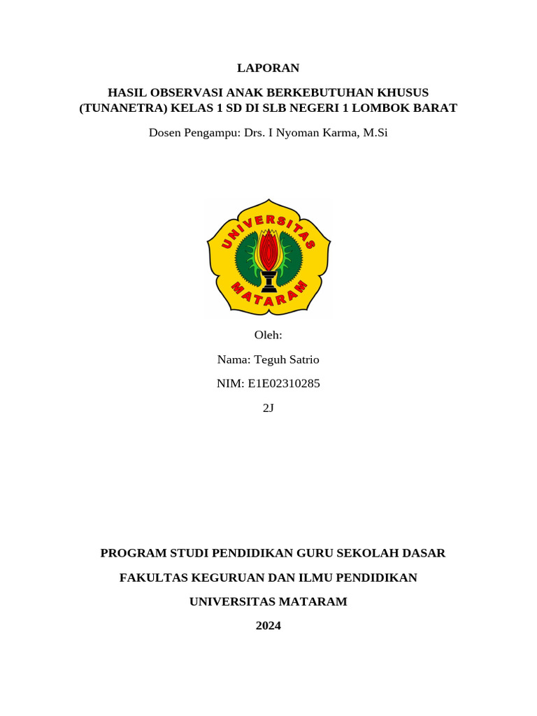 ABK Uas Tunanetra | PDF