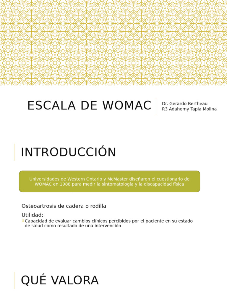 Escala de Womac | PDF