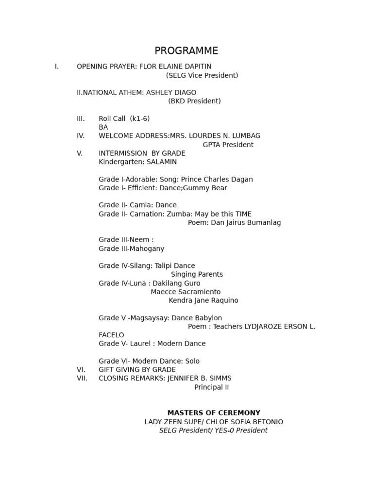 TEACHERS DAY PROGRAMME | PDF