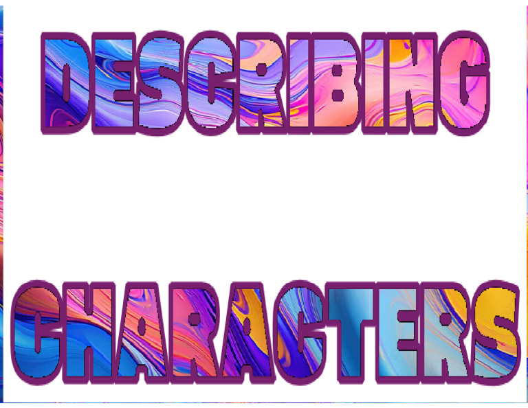 describing characters banner | PDF