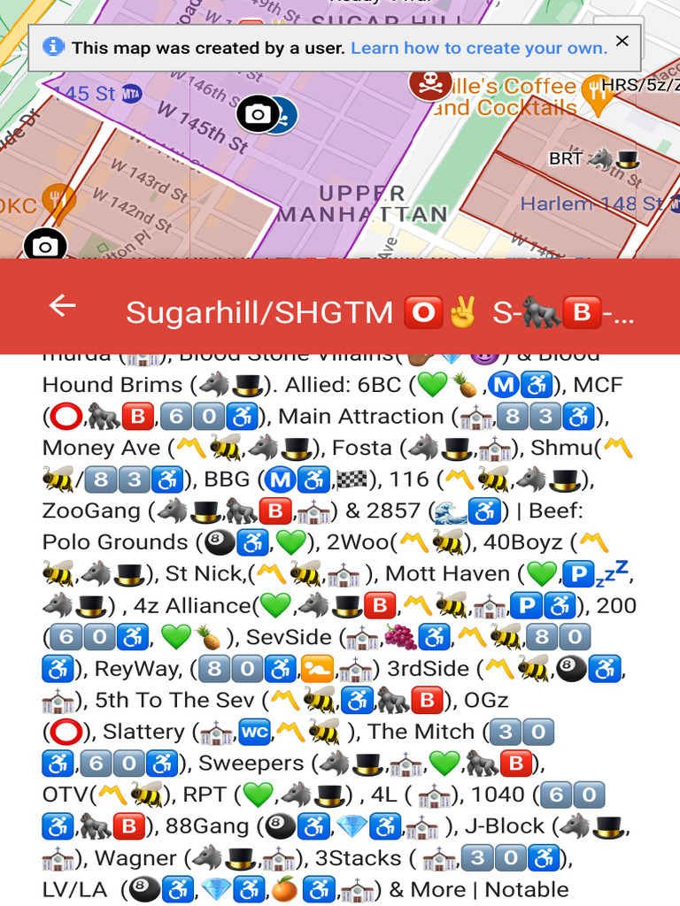 NYC Gang Map 3.0 - Google My Maps | PDF