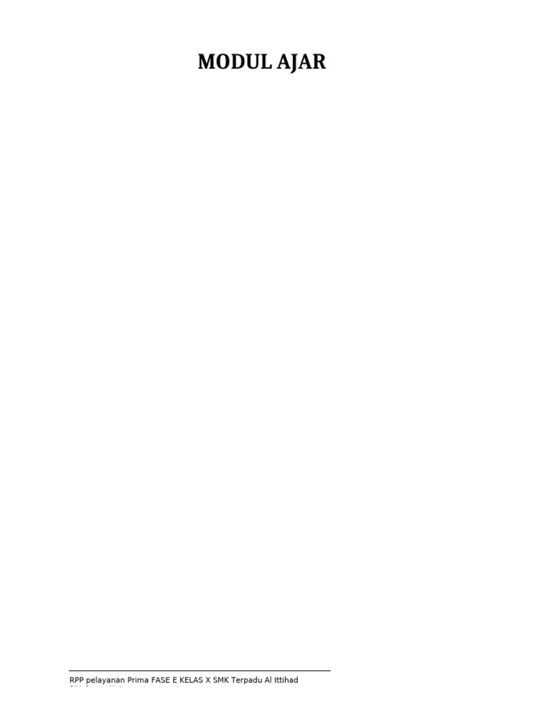 Cotoh Modul Role Plying | PDF