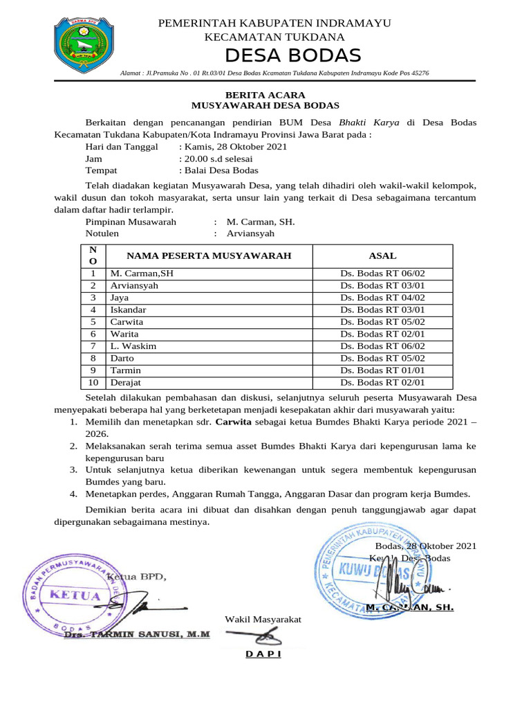 Ba Musdes Bumdes Ok2 | PDF