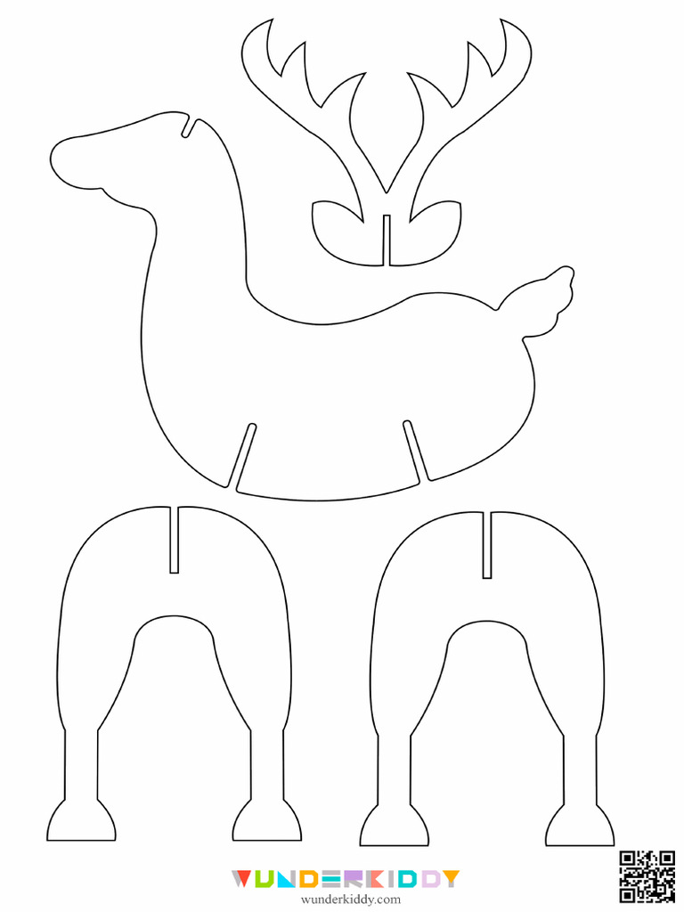 Wunderkiddy Christmas Deer Template | PDF