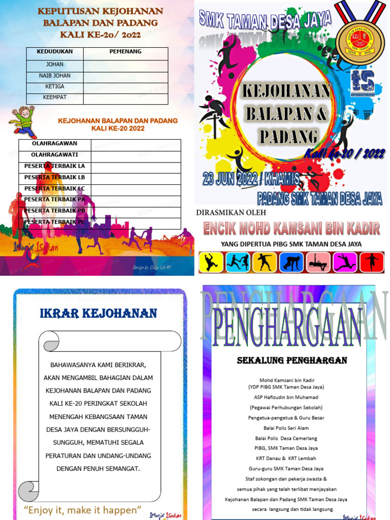 Buku Program Sukan 2020 | PDF