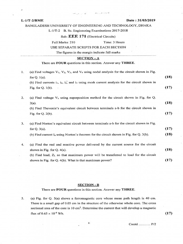 L-lff-2/BME Date: 31/03/2019: Section Four Three | PDF