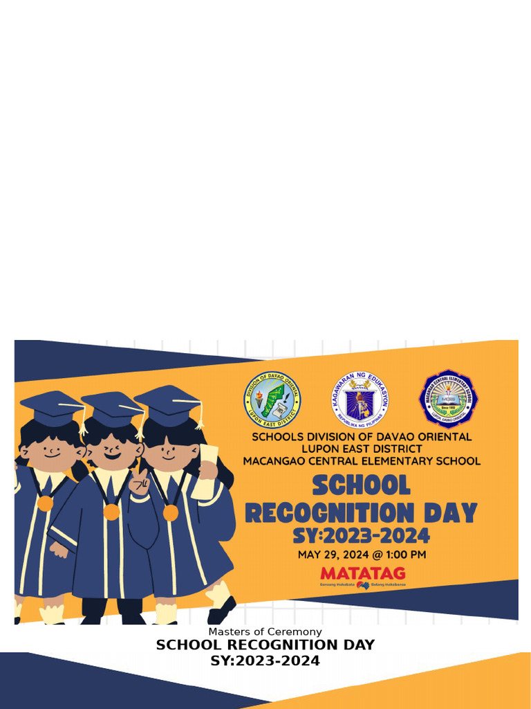 SCHOOL RECOGNITION DAY SY 2023-2024 | PDF