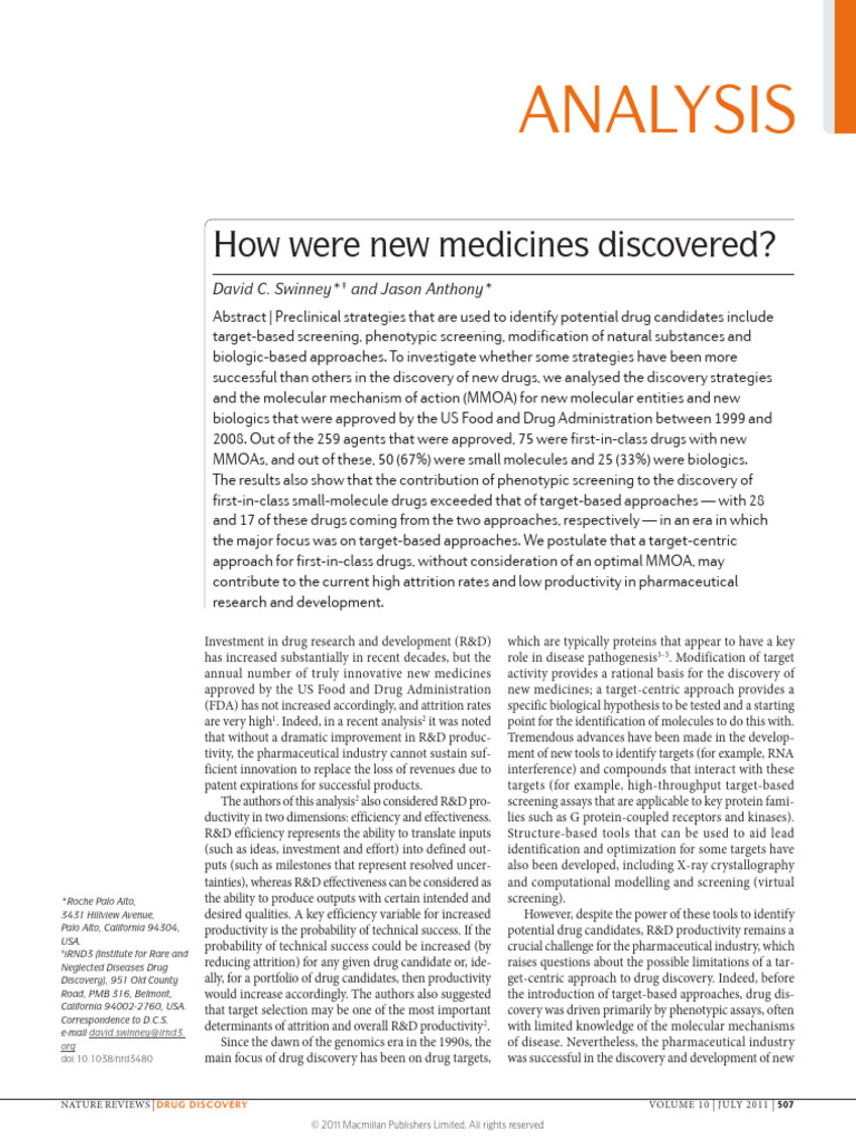 R&D Challenges in Drug Discovery | PDF | Enzyme Inhibitor | Self ...