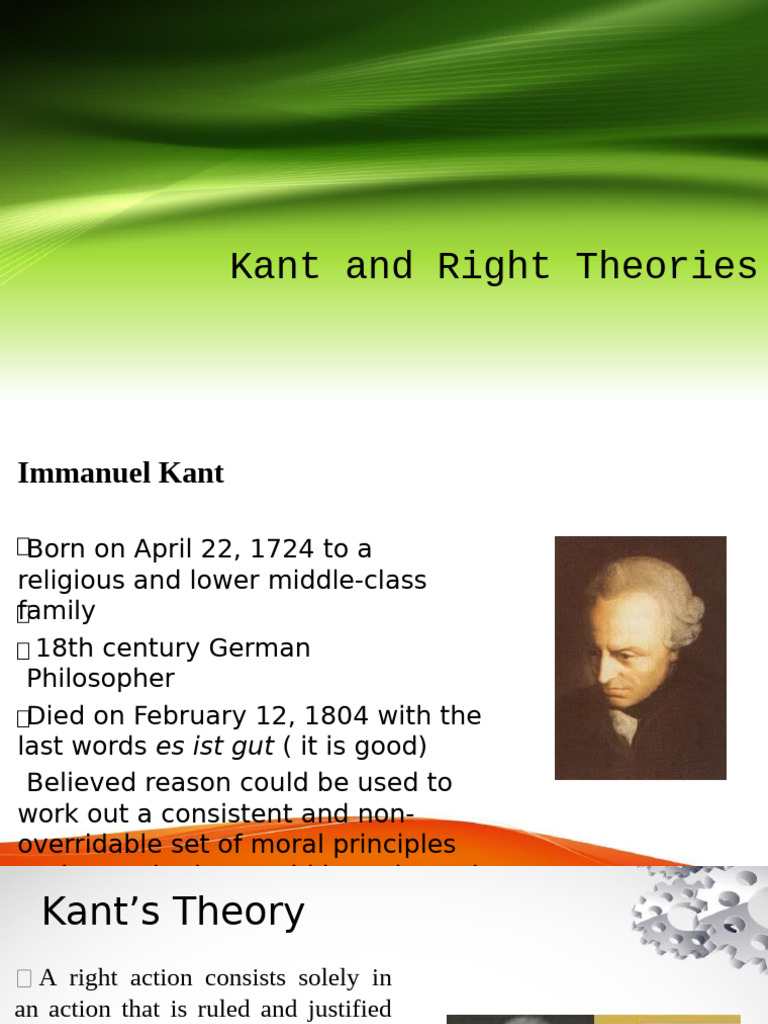 Rights Theory Kant | PDF