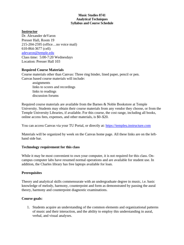 Syllabus - Devaron - Analytical Techniques Fall - 2023 | PDF