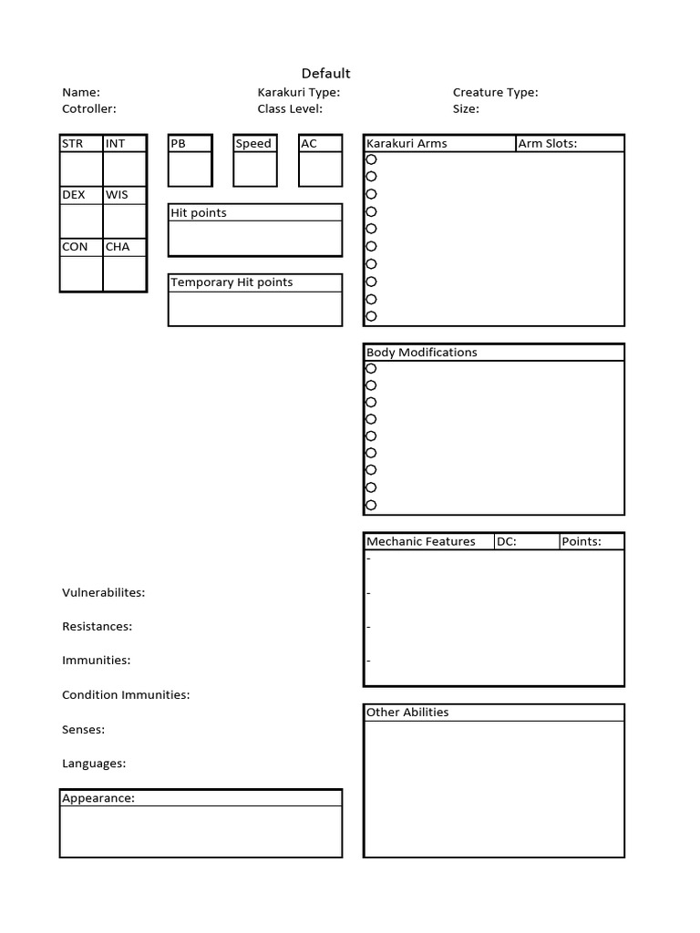Karakuri Sheets | PDF