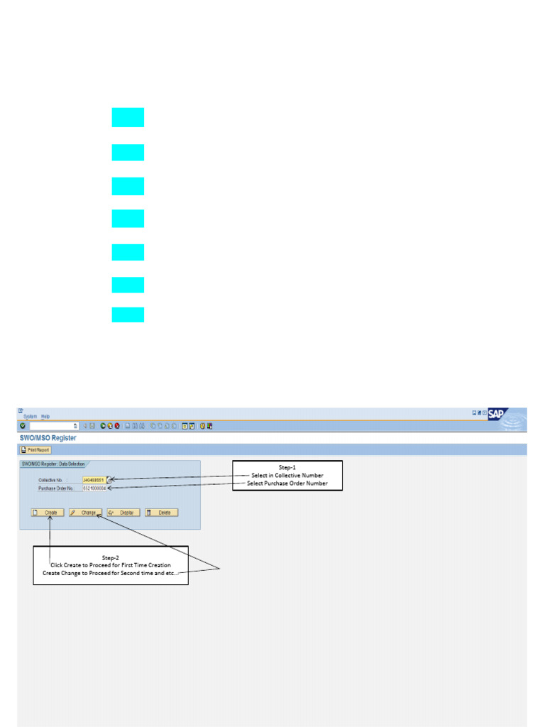 ZSWODR SWO Register Creation | PDF | Payments