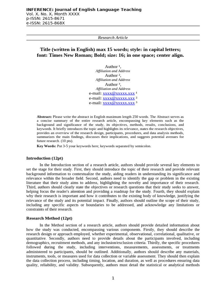 Template Inference Revised Version 2024 Pdf