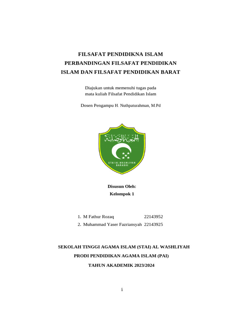 Kel 1 Filsafat Pendidikan Islam-2 | PDF