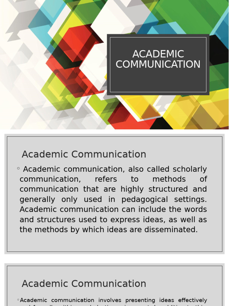 Academic Communication | PDF
