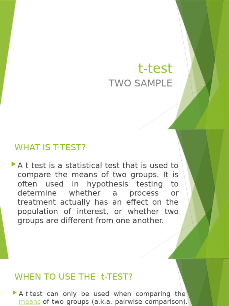 T Test | PDF