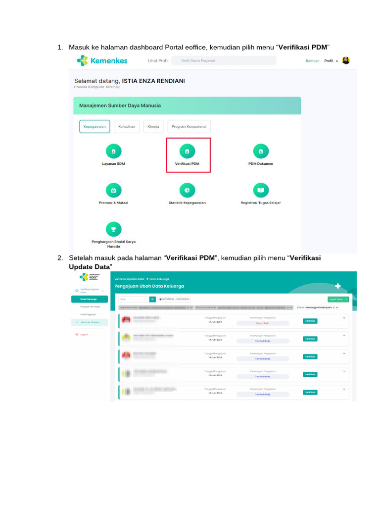 Tutorial Verifikasi PDM | PDF