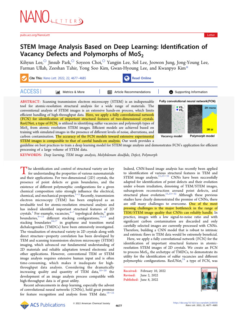 Lee Et Al 2022 Stem Image Analysis Based On Deep Learning ...
