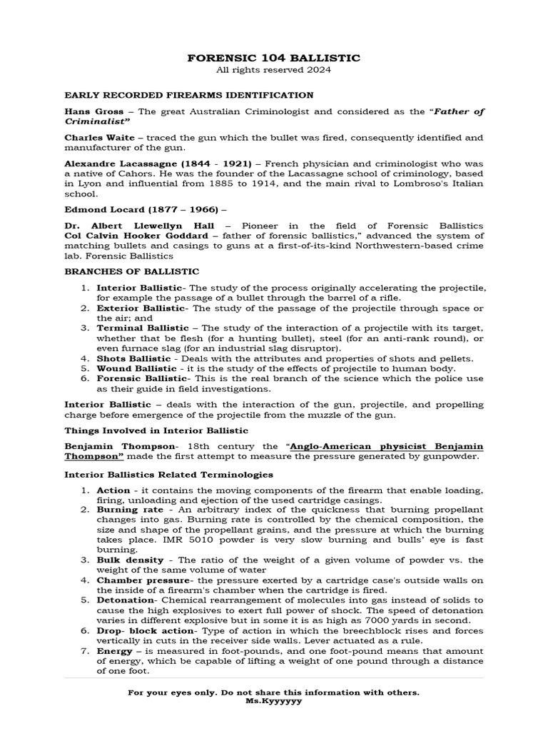 FORENSIC-104-BALLISTIC | PDF
