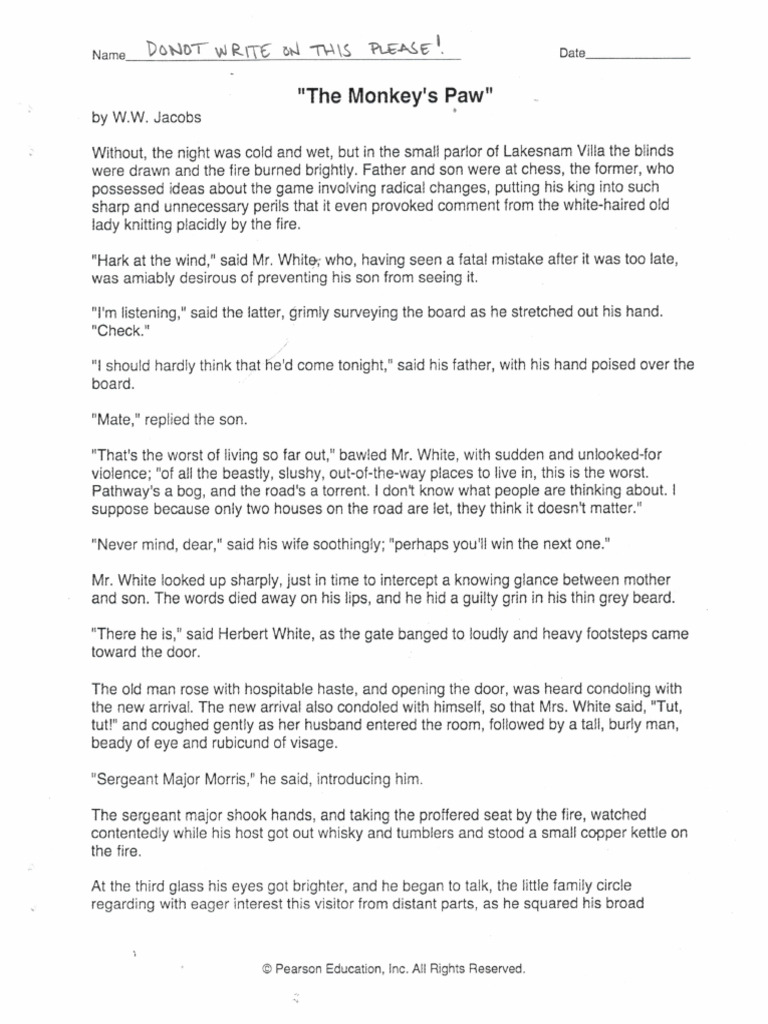 The Monkey's Paw | PDF