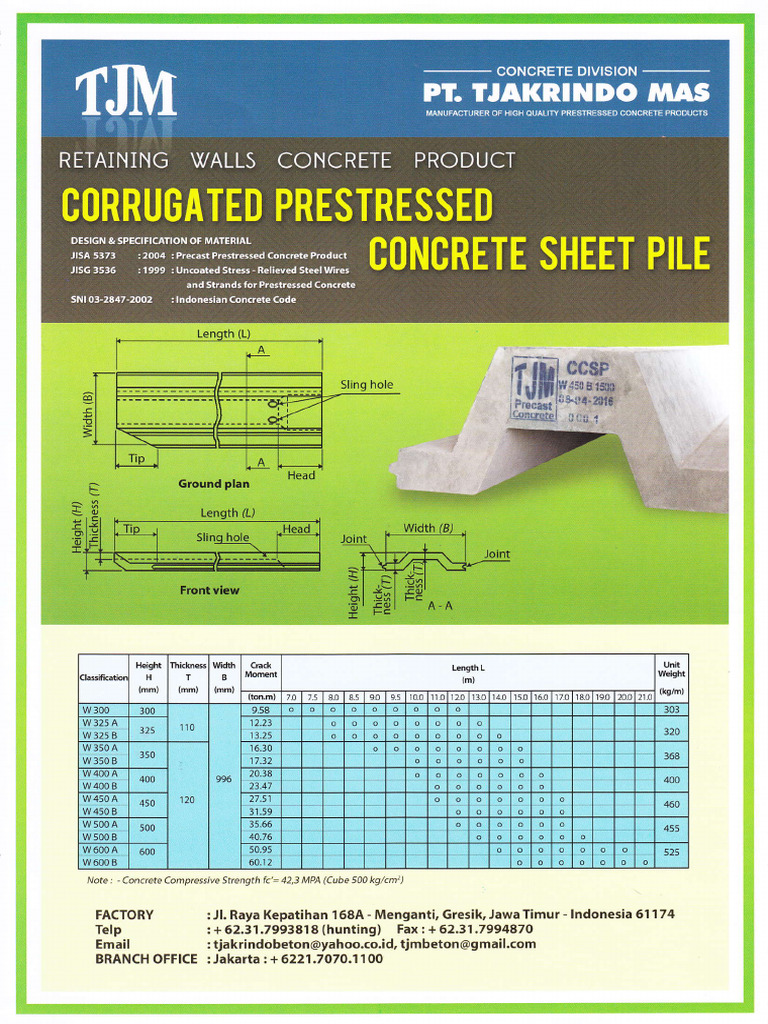 Brosur Corrugated Sheet Pile | PDF