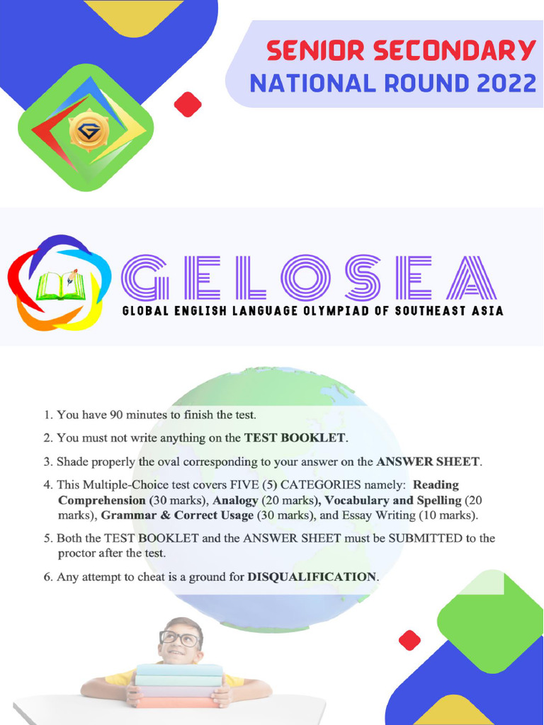 Gelosea Senior Secondary Mock Test | PDF