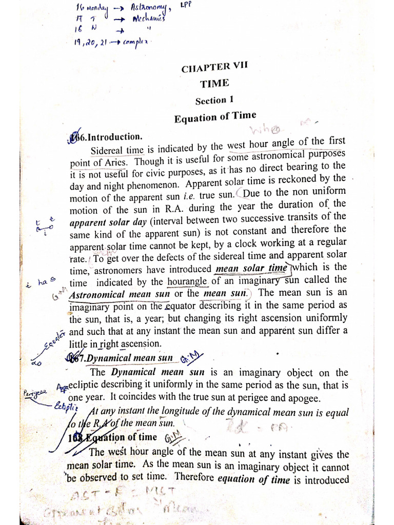 Equation of Time | PDF